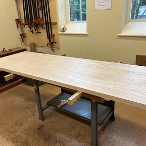Handmade Ash Wood Desk Top: Custom Solid Wood Table With Waterproof ...