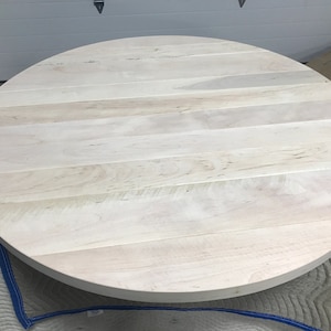 Handcrafted Wood Round Dining Table Top: Solid Hardwood - Etsy