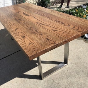 Custom Hardwood Table Top: Walnut, Oak, Hickory Dining Table - Etsy