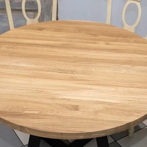 Handcrafted Round Wood Table Top: Walnut, Ash, Oak, or Hickory - Etsy