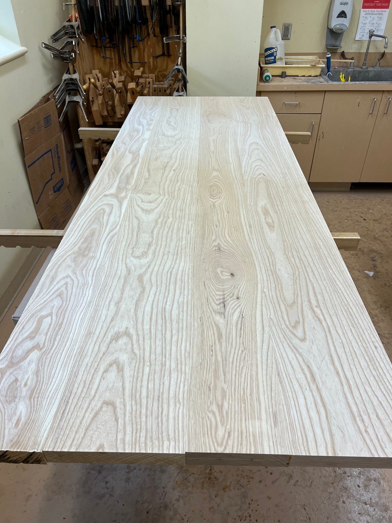 Handmade Ash Wood Desk Top: Custom Solid Wood Table With Waterproof ...