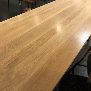Handcrafted White Oak Farmhouse Dining Table, Mid Century- Modern Wood ...