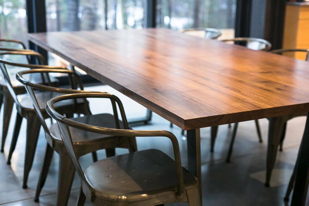 Handmade Solid Walnut Dining Table With Steel Legs - Etsy