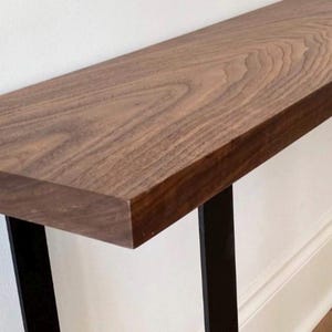 Handcrafted Walnut Console Table: Mid-century Modern Entryway Table - Etsy