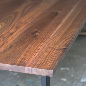 Handmade Walnut Dining Table Top: Solid Wood Kitchen or Desk - Etsy