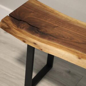 Live Edge Walnut Bench: Reclaimed Wood Entryway or Outdoor Seating - Etsy
