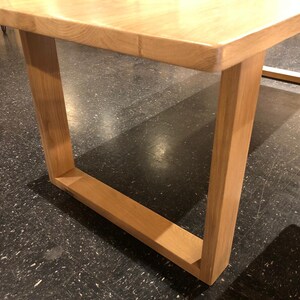 Handcrafted White Oak Farmhouse Dining Table, Mid Century- Modern Wood ...