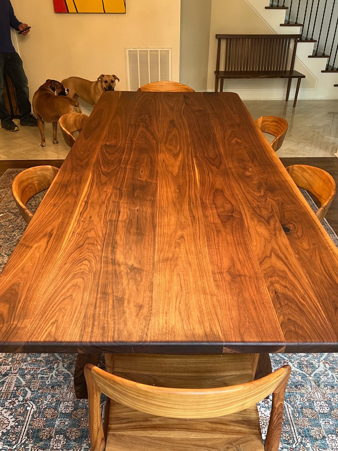 Custom Hardwood Table Top: Walnut, Oak, Hickory Dining Table - Etsy