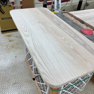 Handmade Ash Wood Desk Top: Custom Solid Wood Table With Waterproof ...