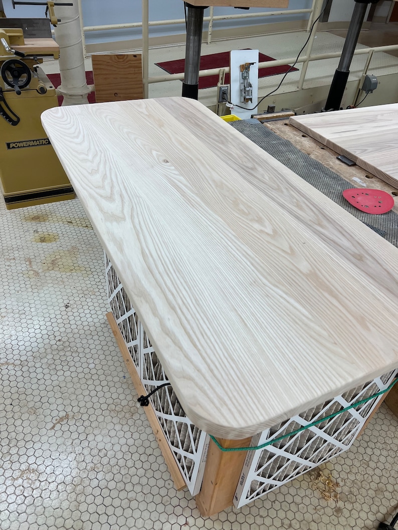 Handmade Ash Wood Desk Top: Custom Solid Wood Table With Waterproof ...