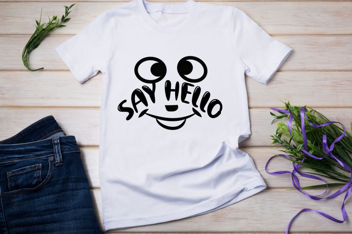 Say Hello T-shirt Design,svg Files for Cricut,special Gift Ideas, Print ...