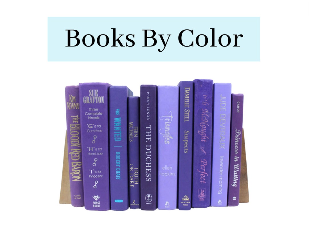 Purple Books by Color Office Home Staging Wedding Prop Designer Thrift ...