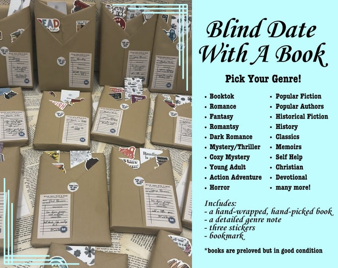 Blind Date With A Book Mystery Book Lover Gift Reading Blind Date Book ...