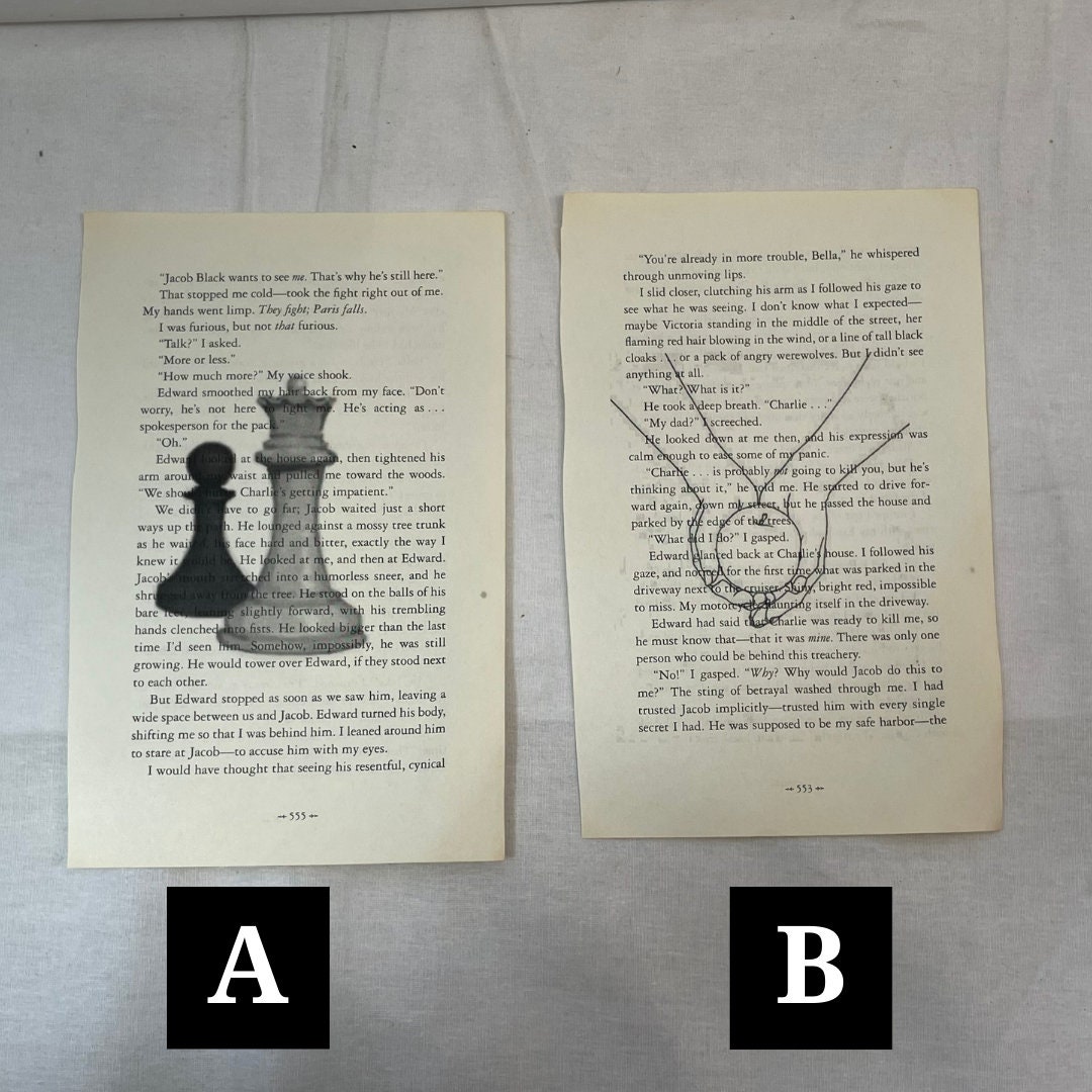 Twilight Poster Twilight Print Quotes on Unique Recycled Book Page ...