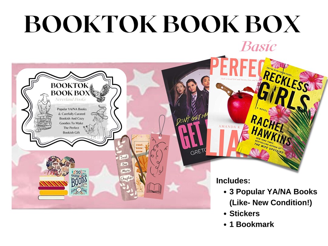 Booktok Book Box Basic Bookish Pins Bookmarks Blind Date With A Book ...