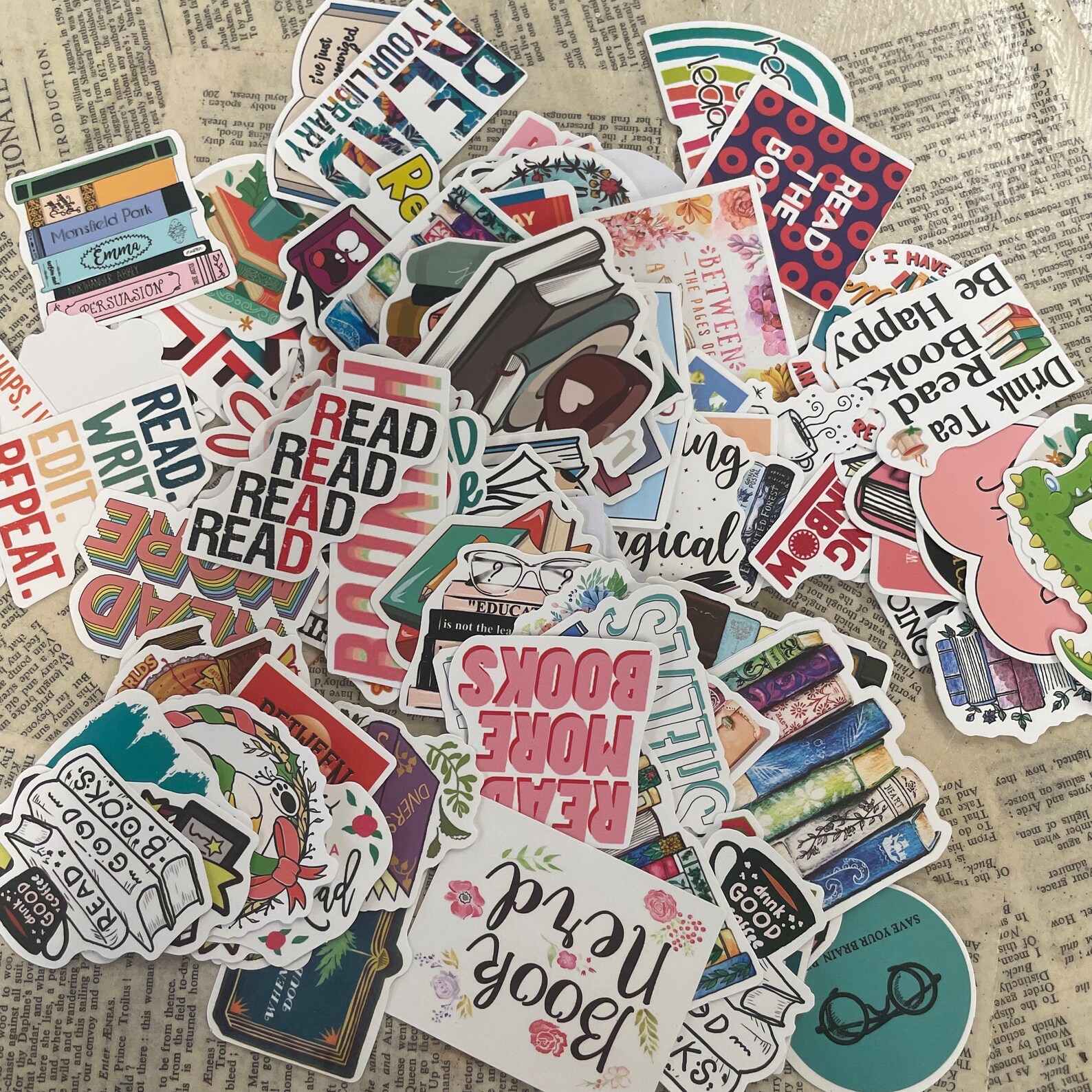 Book Lovers Stickers Random Sticker Packs I Love Books - Etsy
