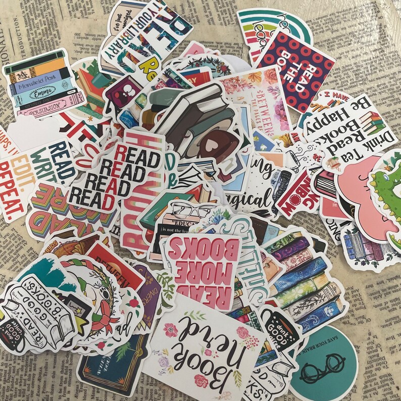 Book Lovers Stickers Random Sticker Packs I Love Books - Etsy