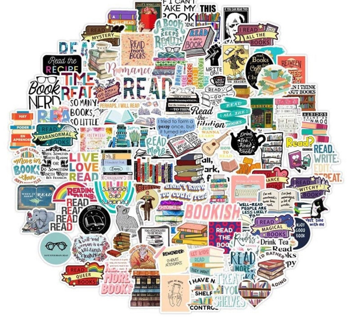Book Lovers Stickers Random Sticker Packs I Love Books - Etsy
