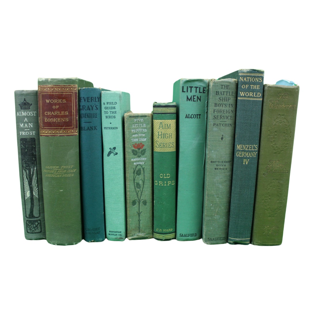 Vintage Green Books PRICE PER BOOK Vintage Books Curated Books ...