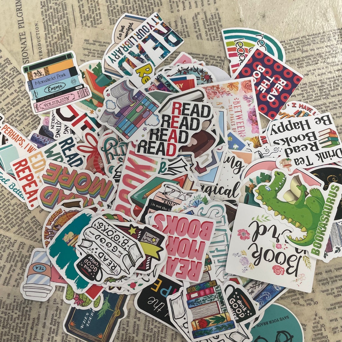 Book Lovers Stickers Random Sticker Packs I Love Books - Etsy