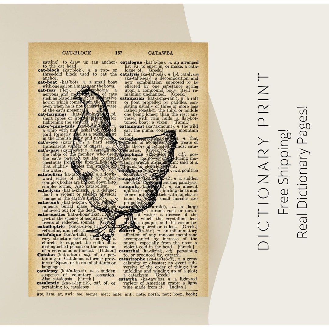 Dictionary Prints Modern Farmhouse Art Print Chicken Rooster Farm ...