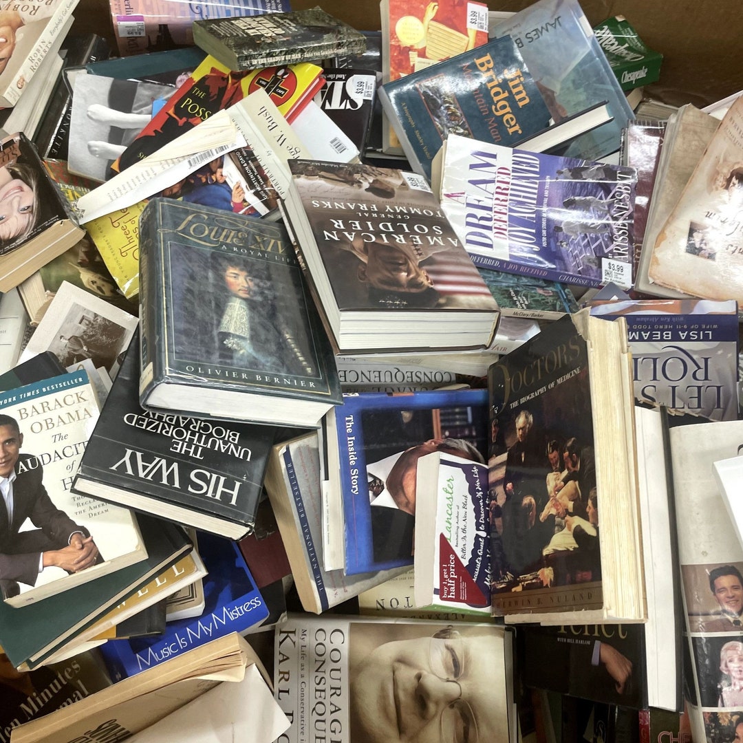 Biography and Memoirs Books by the Pound Lot of 5 Pounds Free Shipping ...