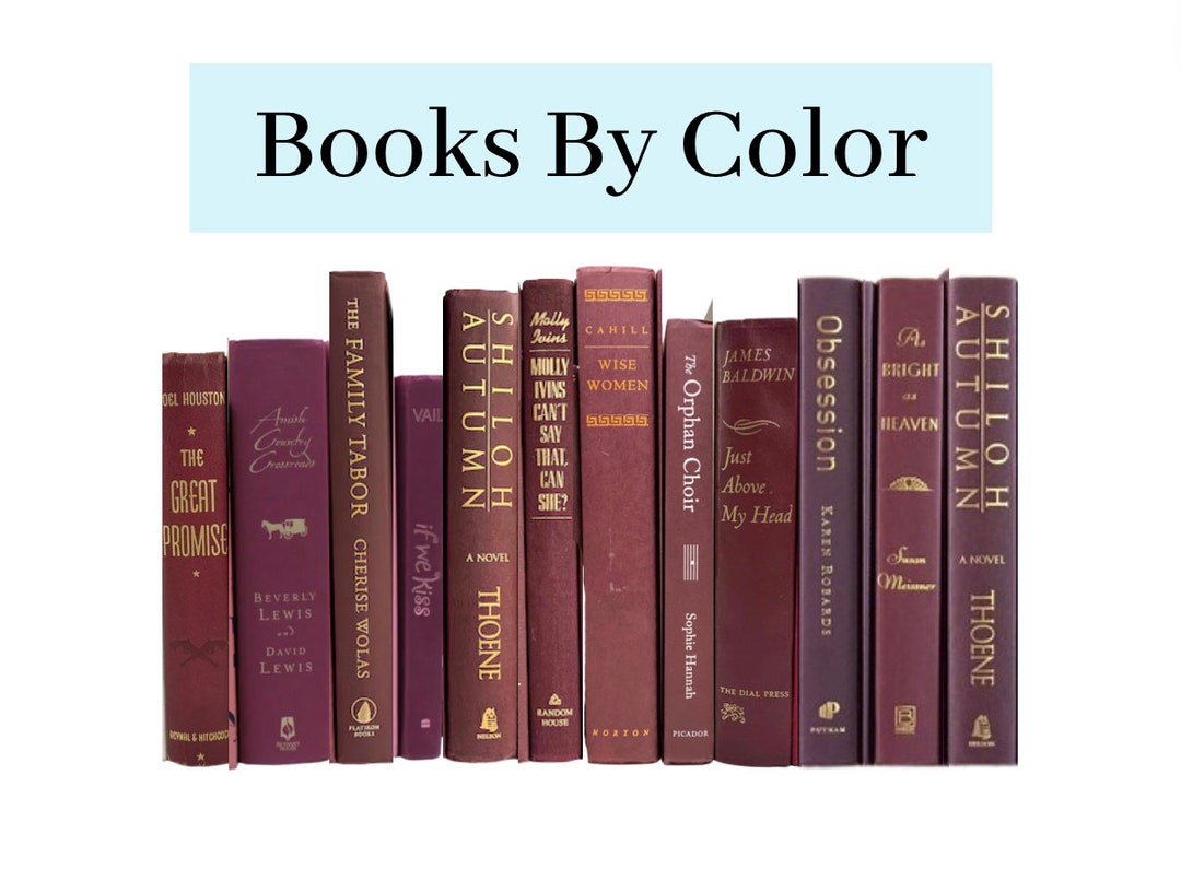 Maroon Books by Color Office Home Staging Wedding Prop Designer Thrift ...