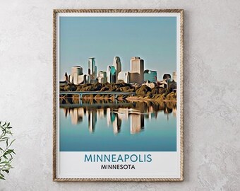 Minneapolis Skyline Poster - Etsy