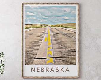 Nebraska Travel Poster - Etsy