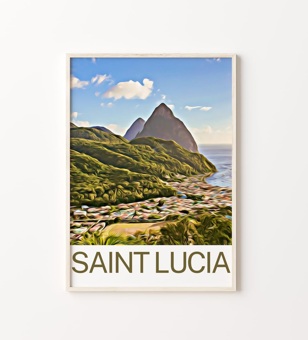 Saint Lucia Print, Saint Lucia Art, Saint Lucia Wall Art, Saint Lucia ...