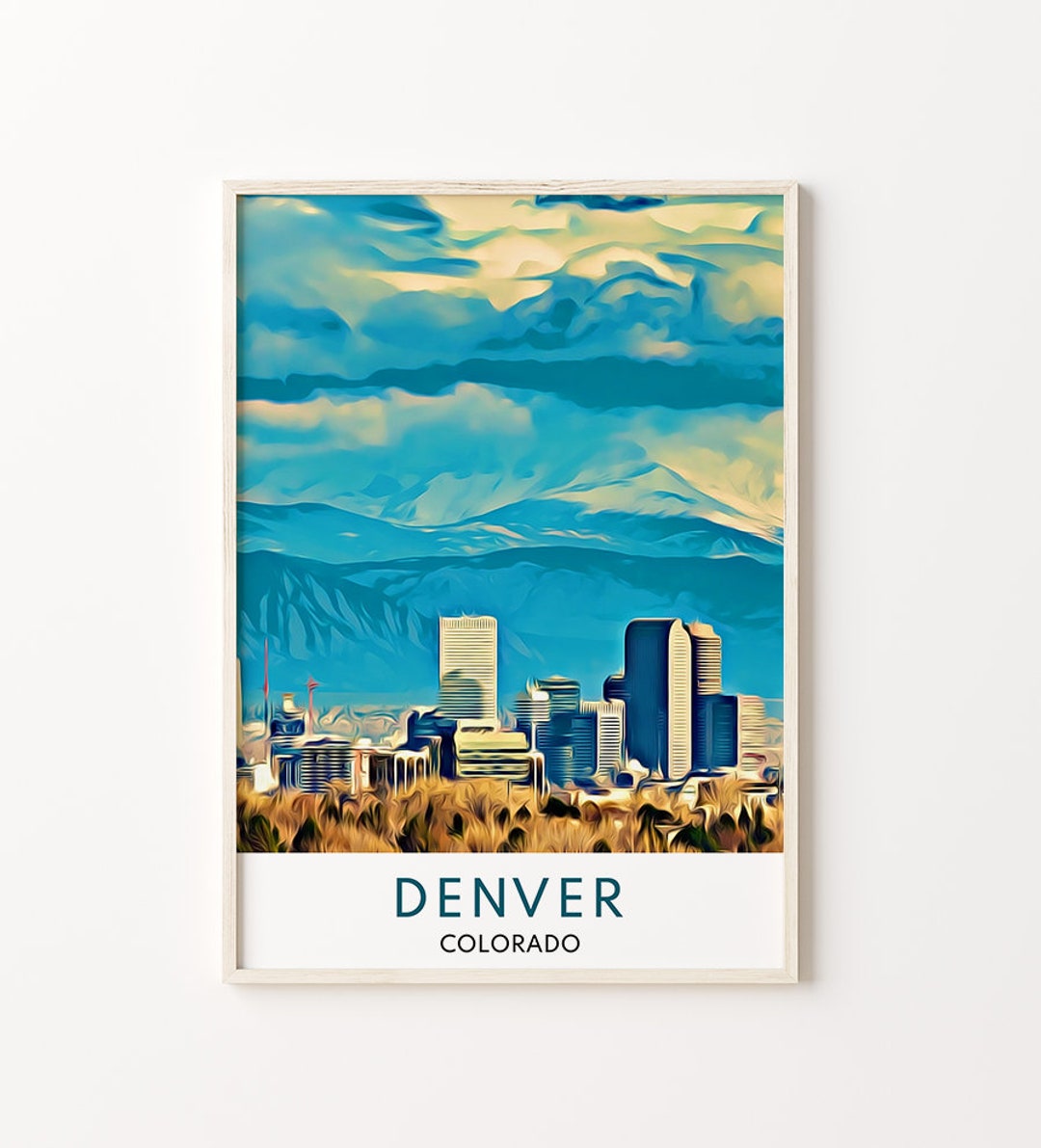 Denver Travel Print, Denver Art Print, Denver City Prints, Colorado ...