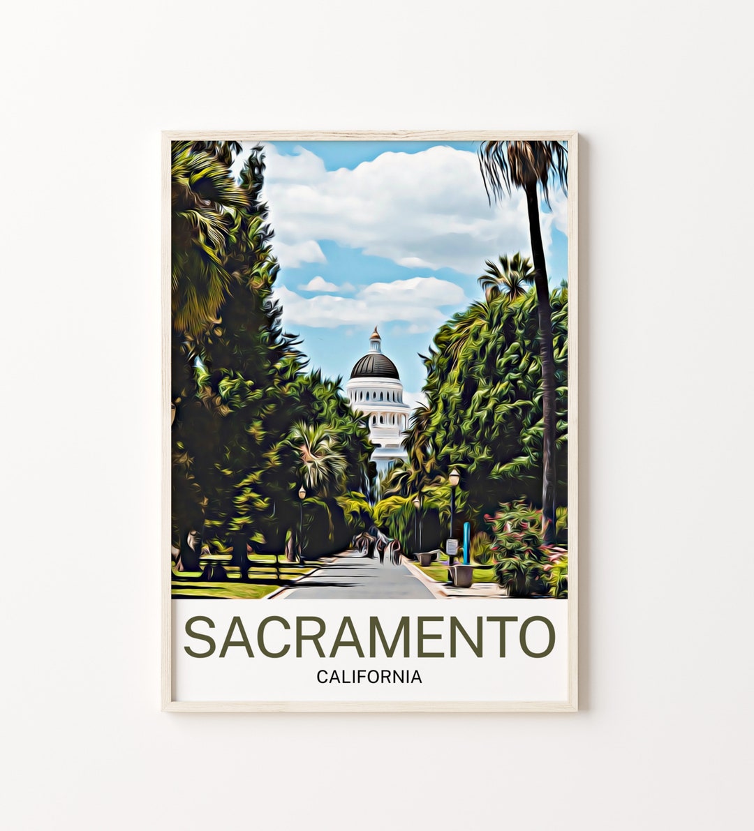 Sacramento Travel Print, Sacramento Wall Art, Sacramento Art ...