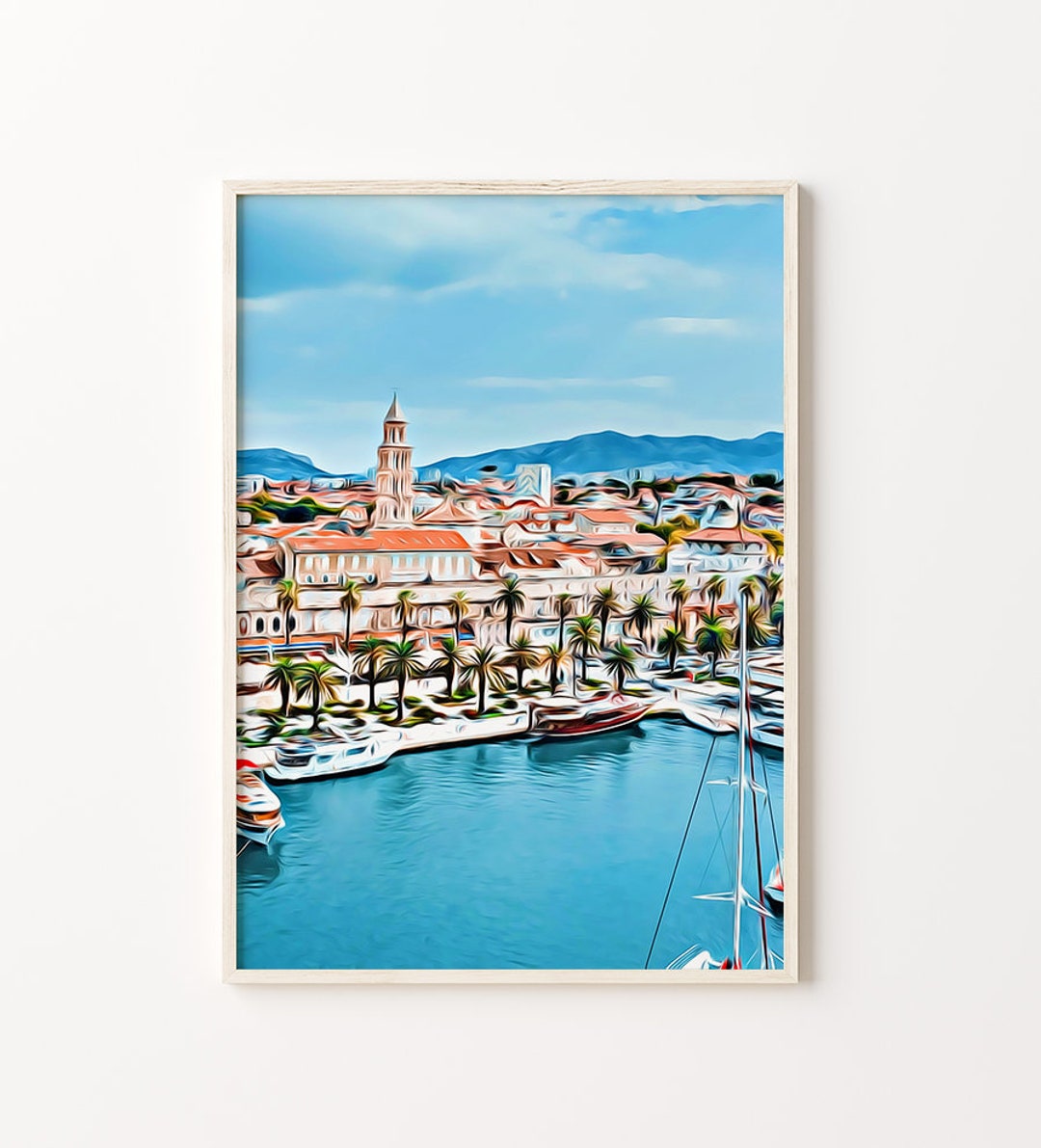 Croatia, Croatia Art, Croatia Print, Split, Split Print, Croatia Wall ...