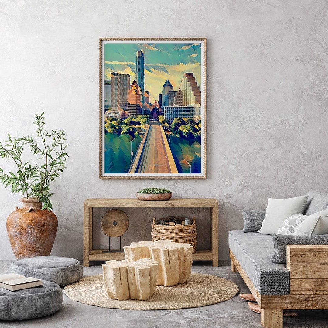 Austin Texas Austin Art Austin Texas Gift Austin Texas Art - Etsy