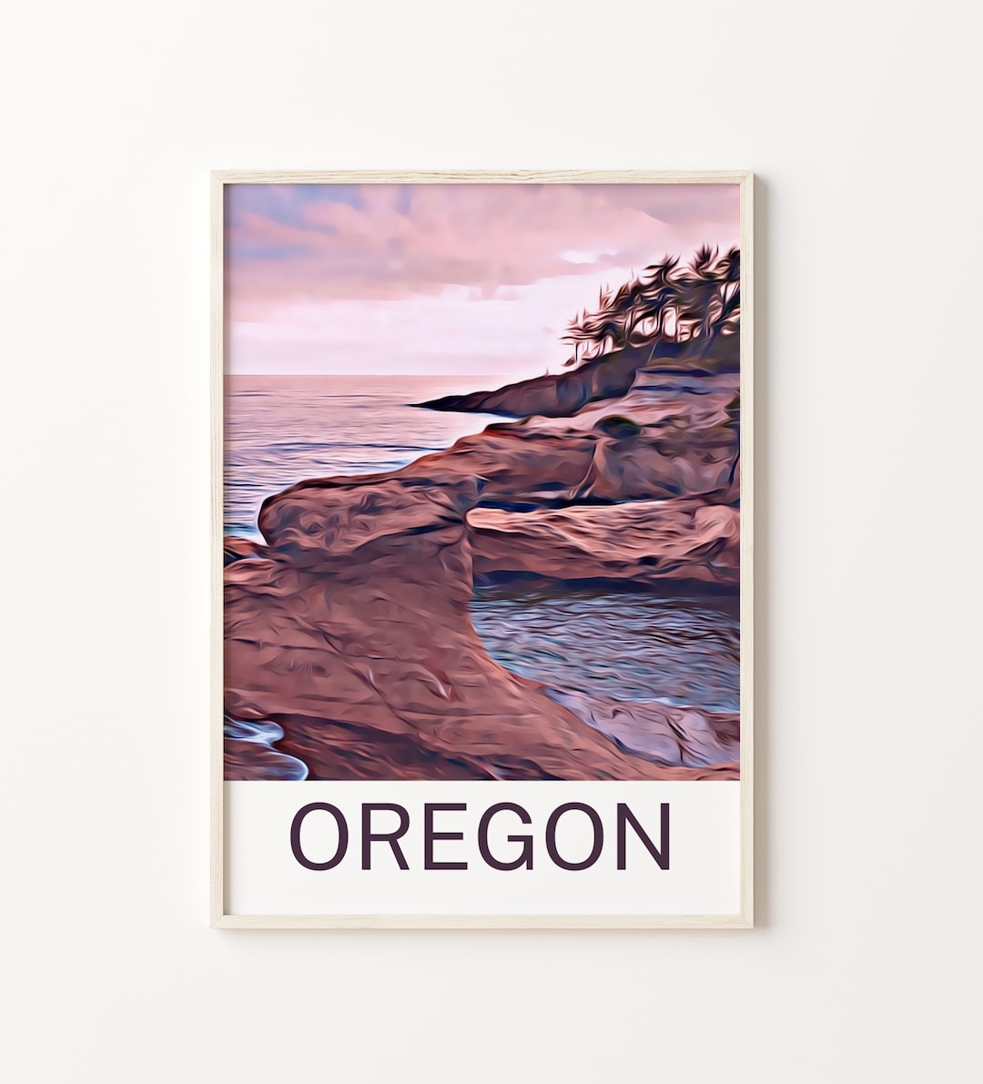 Oregon Print, Oregon Wall Art, Oregon Art, Oregon Art Print, Oregon ...