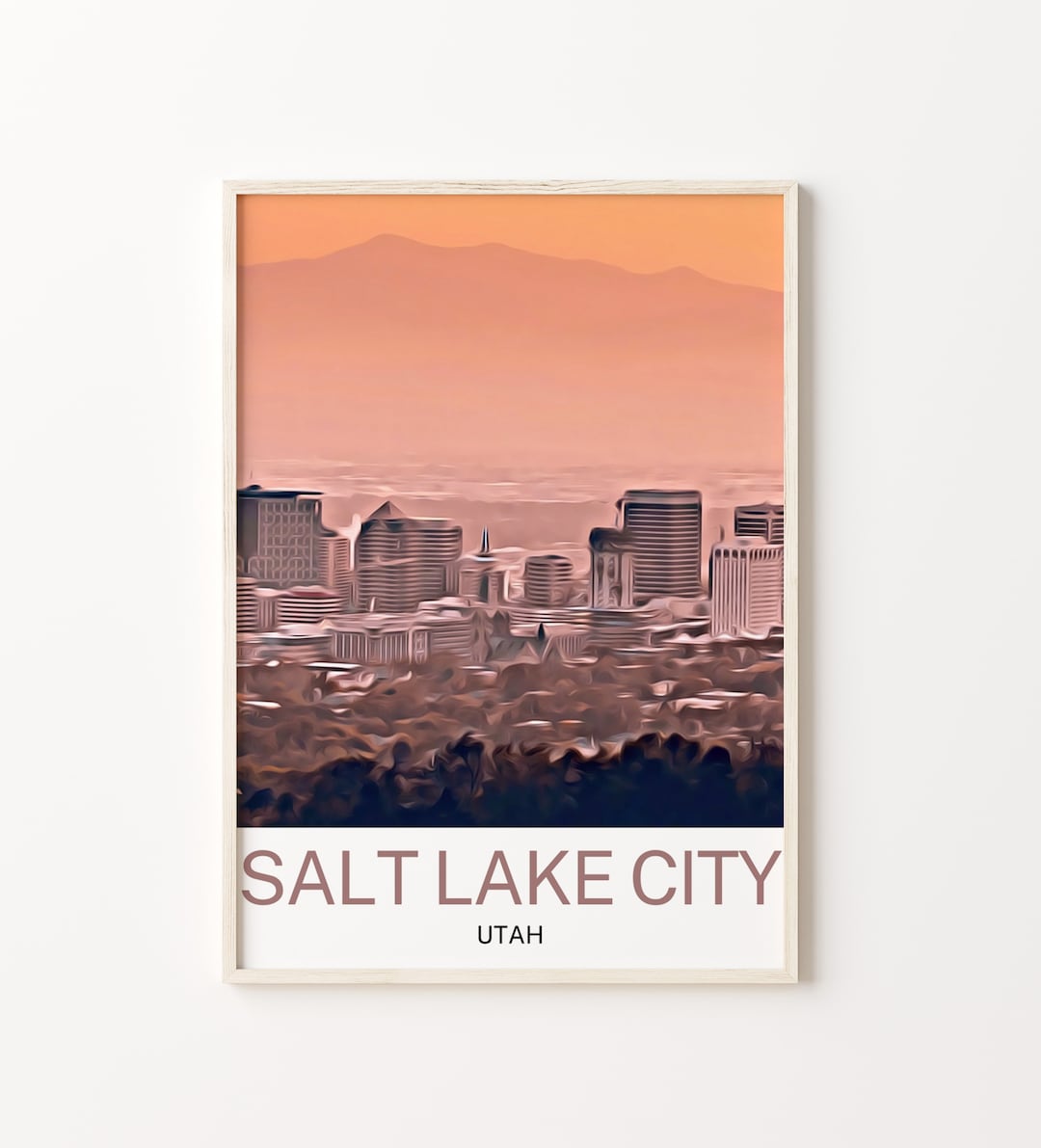 Salt Lake City, Salt Lake City Print, Salt Lake City Wall Art, Salt ...