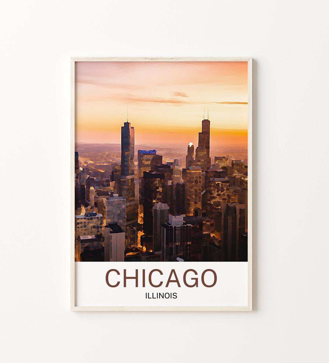 Chicago Print, Chicago Art, Chicago Wall Art, Chicago Art Print ...