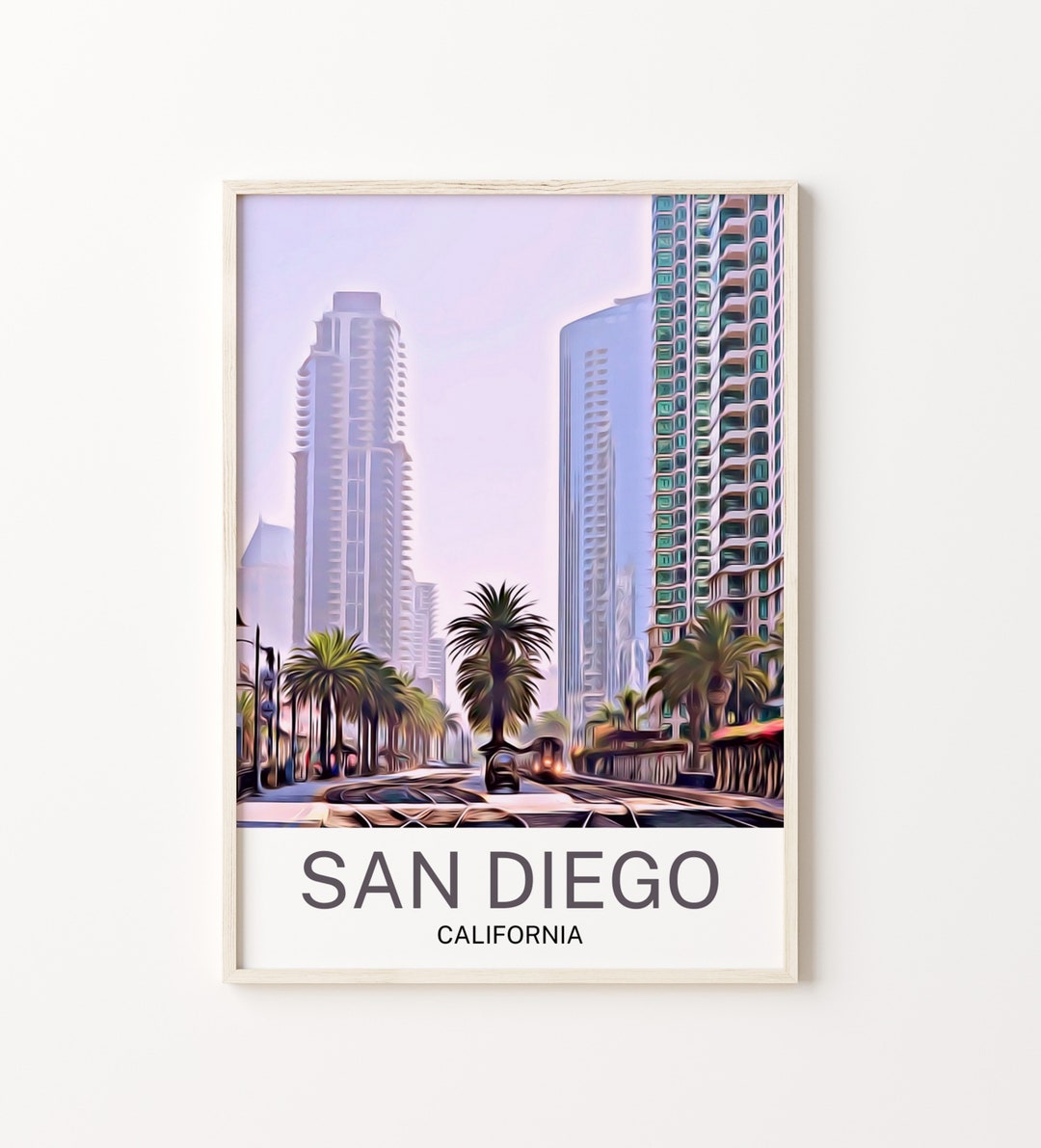 San Diego Travel Print, San Diego Wall Art, San Diego Art, San Diego ...
