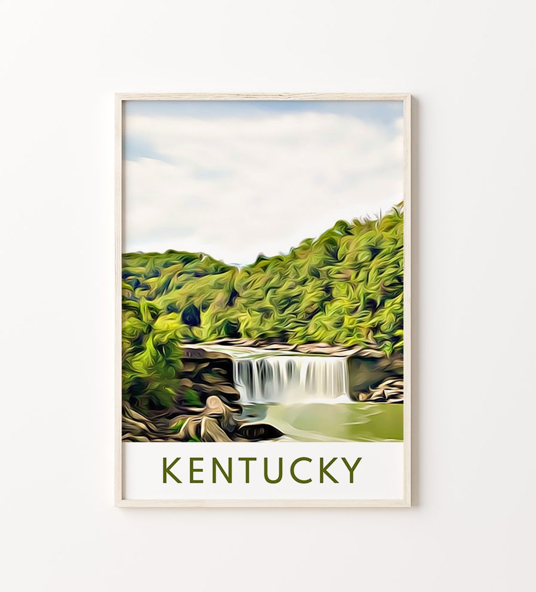 Kentucky Print, Kentucky Wall Art, Kentucky Travel Print, Kentucky Art ...