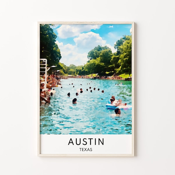Austin Texas Print - Etsy