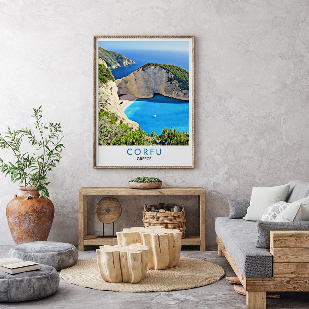 Corfu Art, Corfu Print, Corfu, Corfu Wall Art, Corfu Poster, Greece Art ...