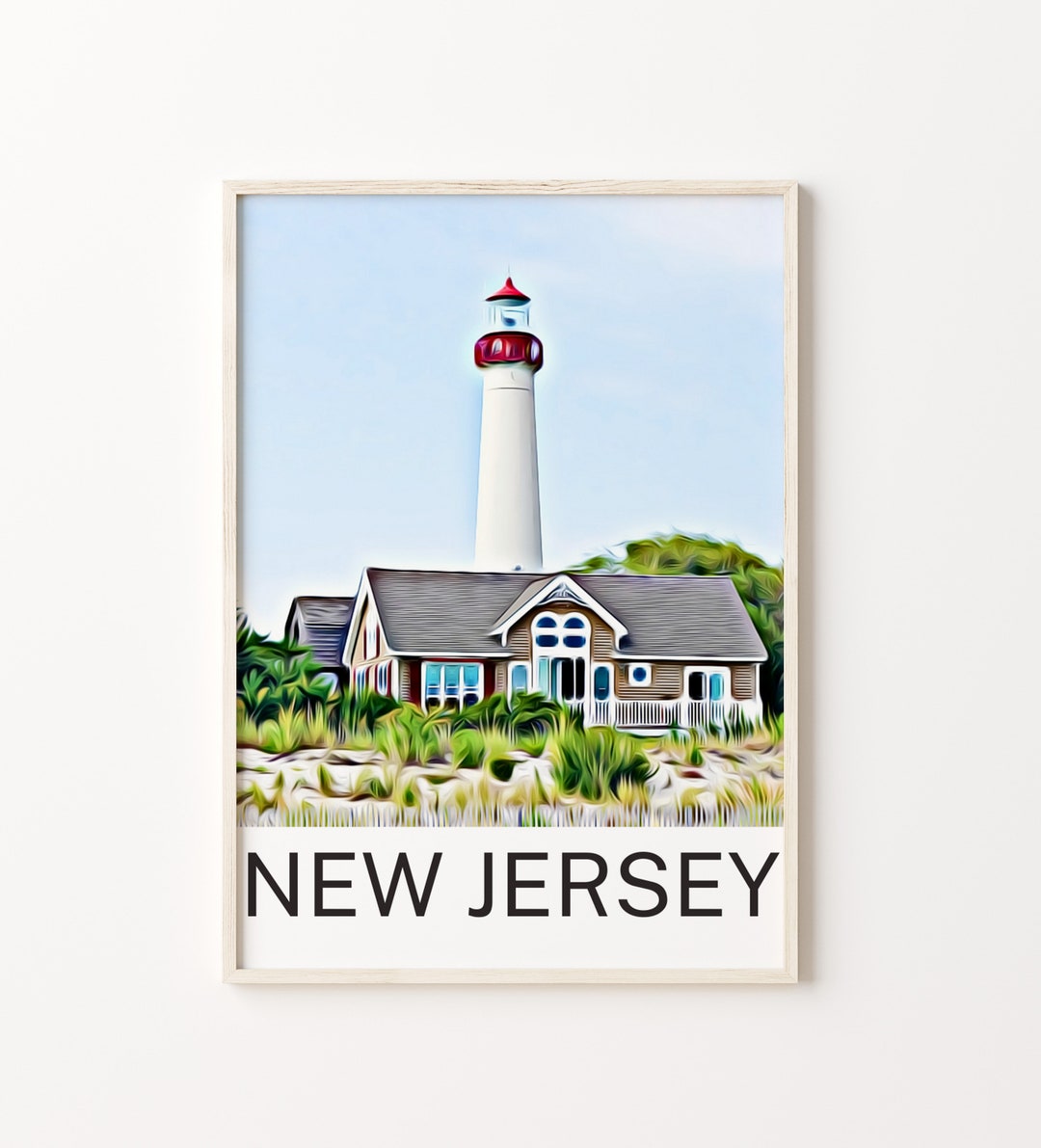 New Jersey Travel Print, New Jersey Wall Art, New Jersey Poster, New ...