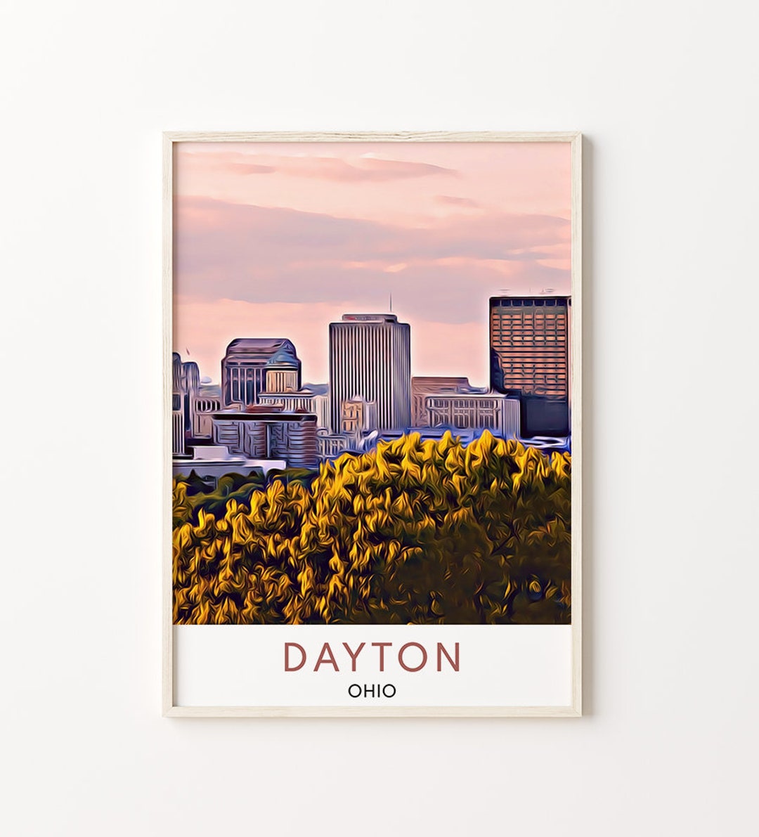 Dayton Print, Dayton City Print, Dayton Art, Ohio Print, Dayton Wall ...