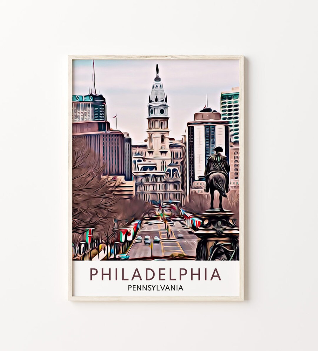 Philadelphia, Philadelphia Art, Philadelphia Gift, Housewarming Gift ...