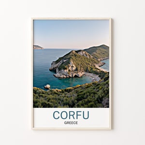 Corfu Print, Corfu Art, Corfu Wall Art, Greece, Greece Print, Corfu Art ...