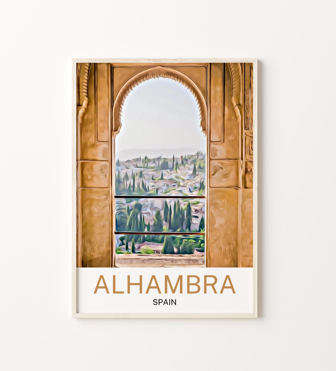 Alhambra Travel Print, Alhambra Wall Art, Alhambra Poster, Alhambra Art ...
