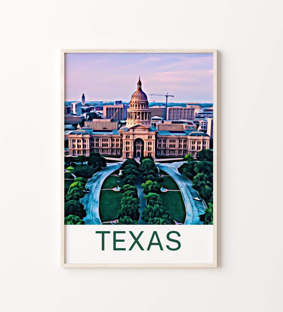 Texas Print, Austin Art, Texas Wall Art, Texas Art Print, Texas Artwork ...