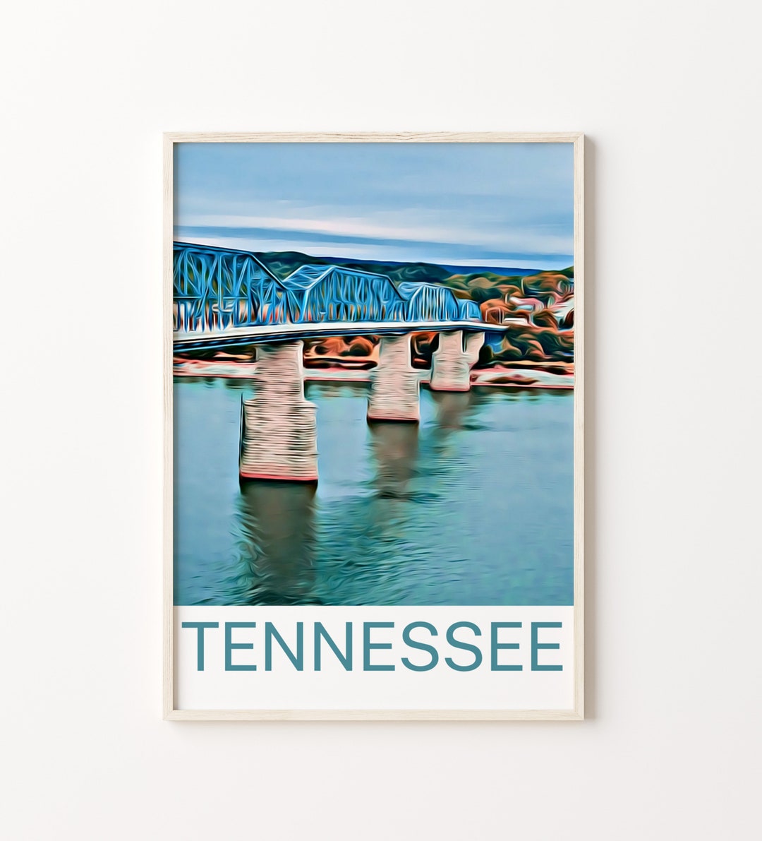 Tennessee Travel Print, Chattanooga Wall Art, Tennessee Art, Tennessee ...