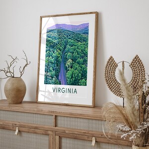 Virginia Print, Virginia Wall Art, Virginia Poster, Virginia Art ...