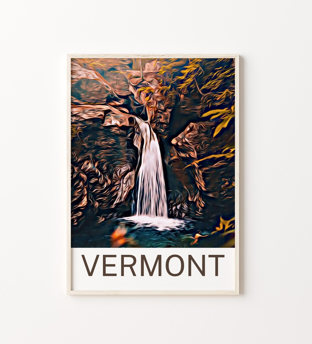 Vermont Travel Print, Vermont Wall Art, Vermont Art, Vermont Artwork ...